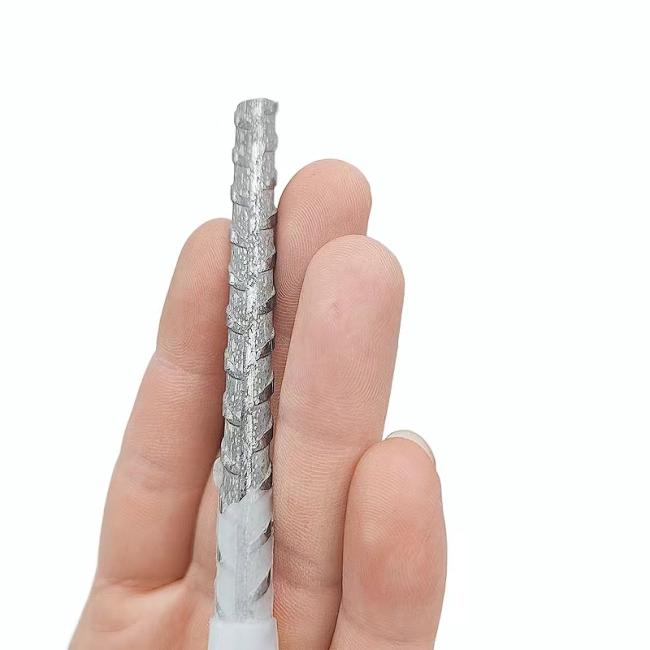 Building panel insulation nail detailed view