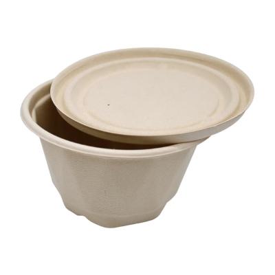 Cina Ciotole da asporto compostabili ecologiche di canna da zucchero da 750 ml con coperchi in vendita