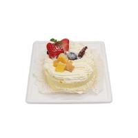 China White 6in Compostable Biodegradable Sugarcane Bagasse Square Plates 500pcs for sale