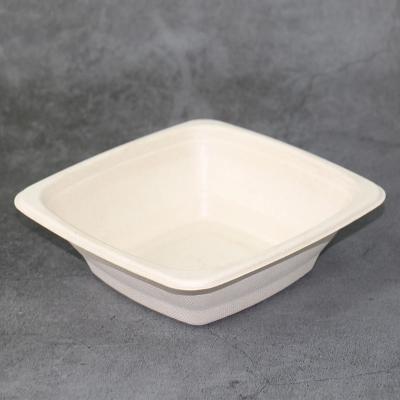 Cina Ciotole usa e getta di canna da zucchero biodegradabili ecologiche Ciotola quadrata da 16 once con coperchio in vendita