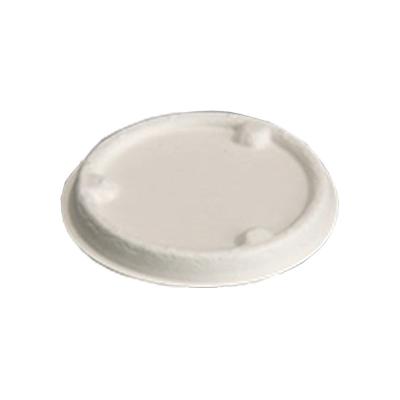 China Witte Wegwerpsaus Biologisch afbreekbare Suikerriet Bagasse Bekerdeksel 2oz Te koop