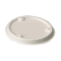 China Biodegradable Sugarcane Bagasse Cup Lid 4oz 81mm Compostable Coffee Lid for sale