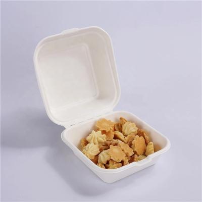 Cina Contenitore per alimenti monouso biodegradabile da asporto Contenitore per il pranzo in bagassa di canna da zucchero da 6 pollici in vendita