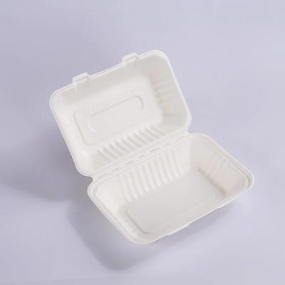 Cina Scatole per il pranzo usa e getta bianche sostenibili Scatole da asporto per conchiglie alimentari da 600 ml in vendita