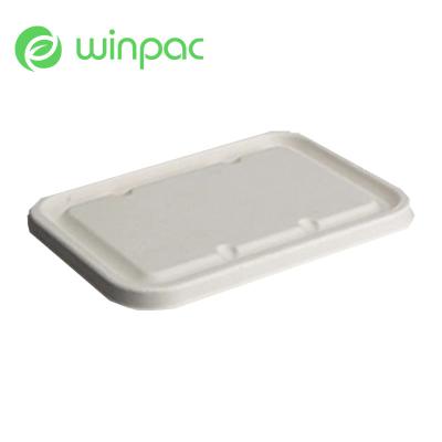 Cina Coperchio monouso compostabile per bagassa di canna da zucchero per scatola da 450 500 650 750 1000 ml in vendita