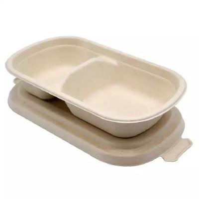 中国 100 生分解性パッキング サトウキビ クラムシェル 食品容器 使い捨て 販売のため
