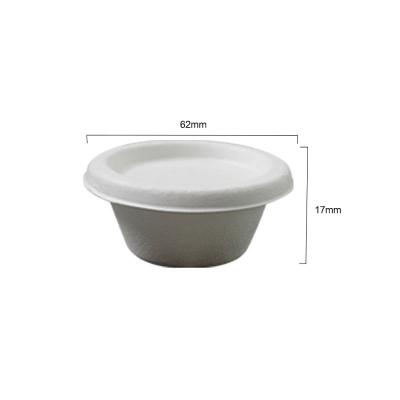 China Waterbestendig Lekvrij Biologisch afbreekbaar Suikerriet Bagasse Cup Saus Kopjes En Deksels Te koop