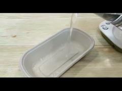 8 Inch Biodegradable Sugarcane Bagasse Clamshell 3 Compartment Disposable Lunch Box