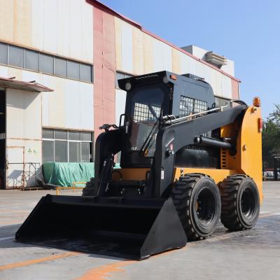 China Best Selling Mini Skid Steer Loader with Snow Blower Buckets Mini Skid Steer Snow Blower Garden Mini Crawler Loader for sale