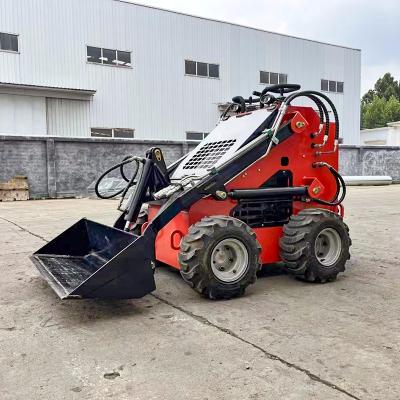 China Euro 5 CE EPA   Mini diesel Skid Steer Loader with Mower Mini Loader Farm for sale
