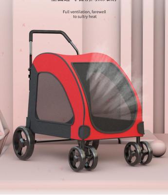 China Trolley Carriage Dog Carrier Stroller Cart Pet Stroller 55kg for sale