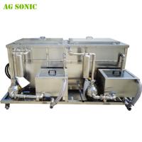 China Double Tanks Ultrasonic Engine Cleaner , Waterproof Engine Block Washing Machine for sale