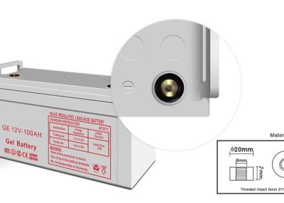 Cina Governi della batteria della valvola di sicurezza di pressione del lingotto del cavo della batteria solare 12V 100AH del gel di CQC in vendita