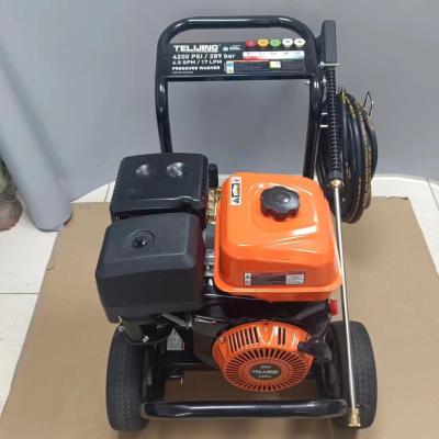 China Limpeza de alta pressão 3800PSI/262Bar Máquina de lavar automóveis portátil a gasolina 190F 420cc Tanque de detergente 1.1 à venda