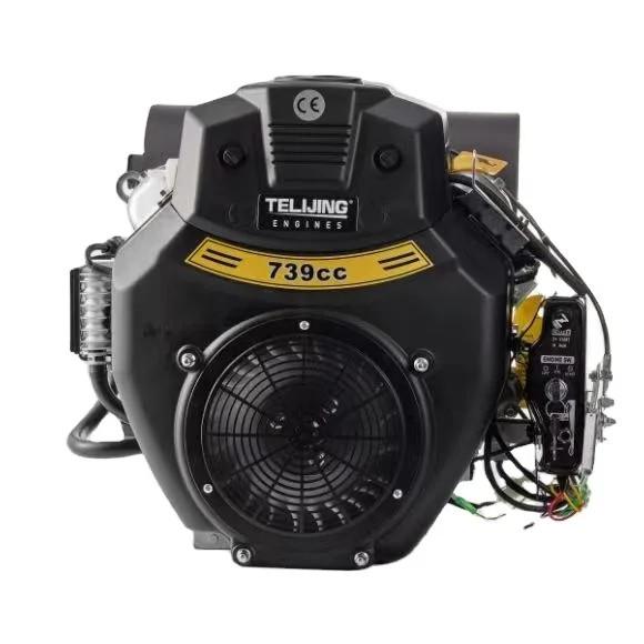 Quality 16.8-3600 Rated Output 2 Cylinder Gasoline Engine TJ740 with Forced Cooling and OHV Design for sale