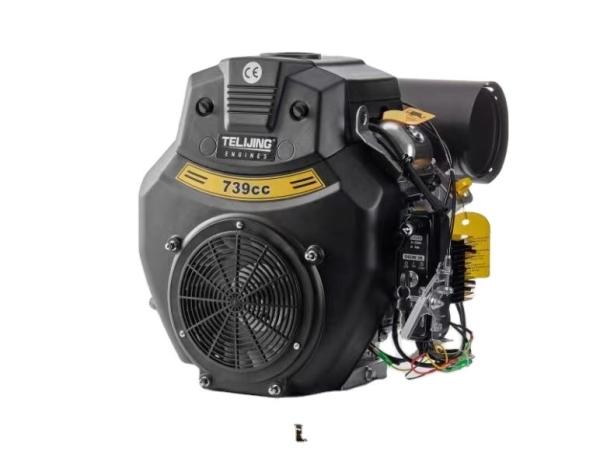 Quality 16.8-3600 Rated Output 2 Cylinder Gasoline Engine TJ740 with Forced Cooling and for sale