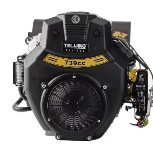 Quality 16.8-3600 Rated Output 2 Cylinder Gasoline Engine TJ740 with Forced Cooling and for sale