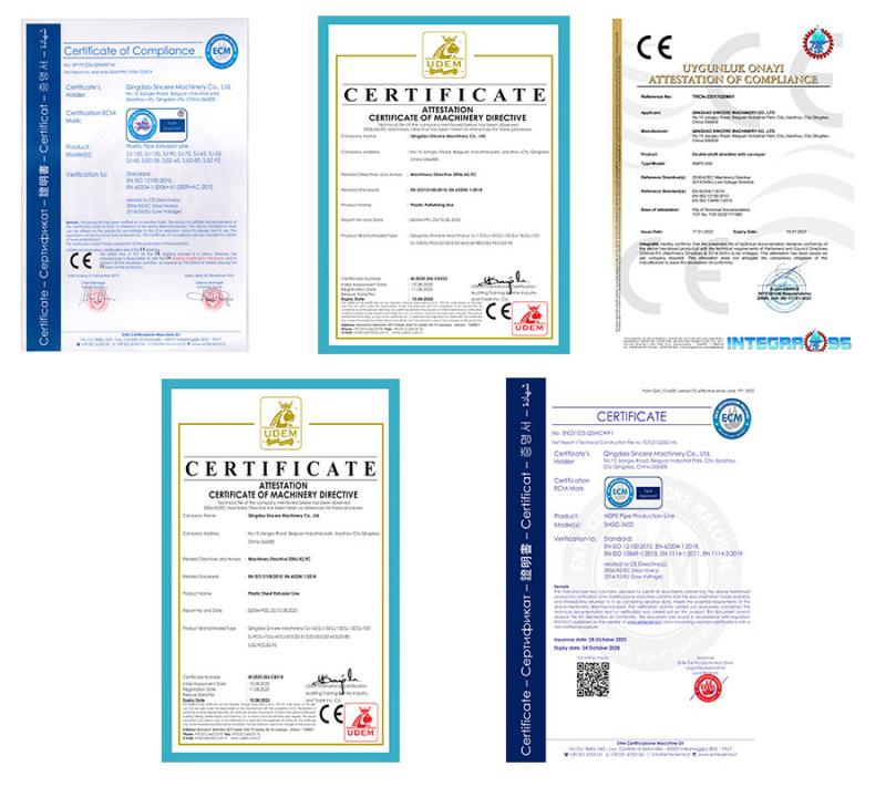 CE - Qingdao Sincere Machinery Co., Ltd