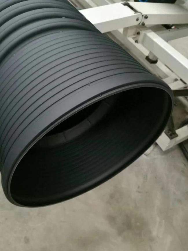 Close-up view of Double Wall Corrugated Pipe Extruder