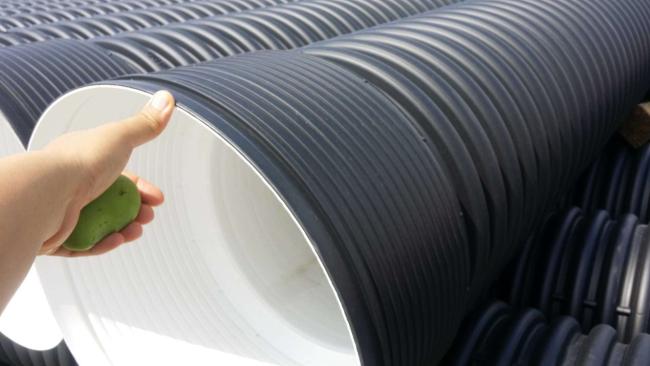 Double Wall Corrugated Pipe Extrusion Machine in operation