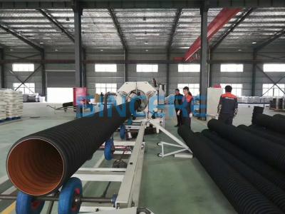 China PE PP Corrugated Pipe Extrusion Line Horizontal Corrugated Pipe Making Machine for sale