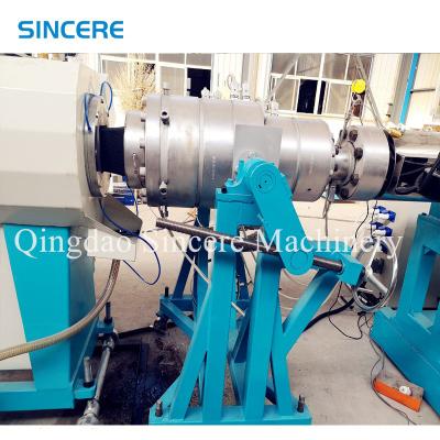 China HDPE Double/Hollow/Structural Wall Welding Pipe Extrusion Production Equipment Machine Line for sale