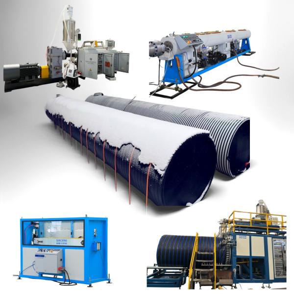 Quality PP/PE/HDPE plastic spiral pipe extrusion machine for sale