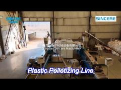 plastic pe pp recycling pelletizing line with automatic weighing and baling function