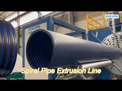 hdpe hollow wall spiral winding pipe extrusion line for drainage and sewage