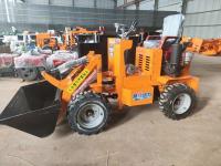 China Four Wheel Drive Mini Tractor Loader 400kg Capacity 2.3m Lifting Height Small Skid Loader for sale