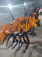 China Four Wheel Drive Mini Tractor Loader 400kg Capacity 2.3m Lifting Height Small Skid Loader for sale