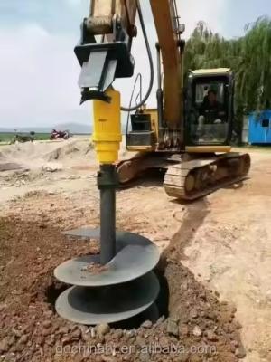 China Excavator Attachments Excavator Auger Hydraulic Earth Drill Hydraulic Drill For 10-50 Ton Excavator Earth Augers for sale