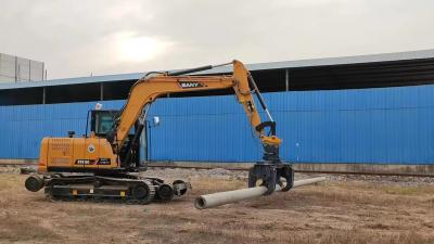 China Excavator Attachments Hydraulic Equipment 13-25 Ton Excavator Machine Electric Wire Pole Grapple Pole Grabber for sale