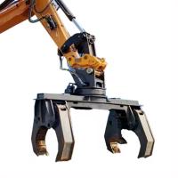 China Excavator Electric Pole Grapple 360 Rotating Pole Setter for 8-18T Excavators with Self Locking Function for sale