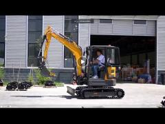 Farm Excavator Digger 3.5 Ton Mini Excavator Kubota Mini Loader With Closed Cabin