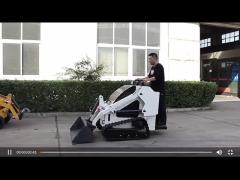 17.2kw Mini Loader Machine Disesel Crawler Micro Skid Steer Loader With Big Flow Hydraulic Valve