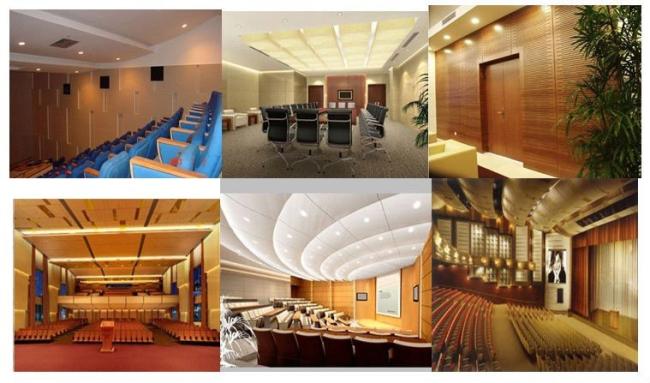 Noise Reduction Expert Interior Wooden Grooved Acoustic Panel with E1 MDF