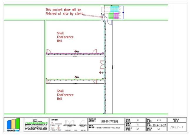 Acoustic Partition Panels Soundproofing Aluminium Movable Partition Wall For Hotel