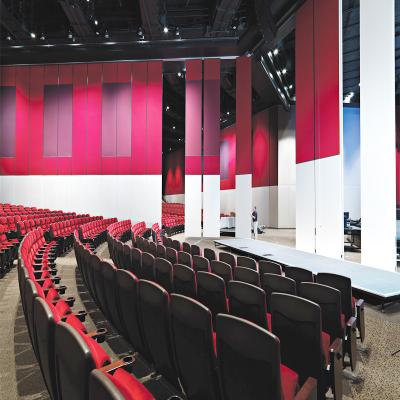 China Auditorium Interior Wooden Folding Partition Walls with Aluminum Frame for sale