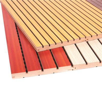 China Polyester Fiber Fireproof Veneer Wooden Grooved Acoustic Panel Studio Room Soundproof Panel for sale