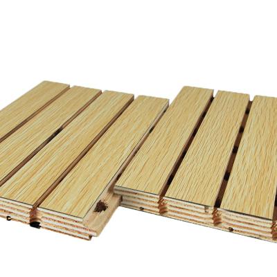 China Fireproof Groove Sound Proof Wooden Acoustic Decorative Wall Panels for sale