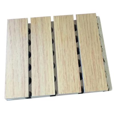 Cina Pannello fonoassorbente scanalato di legno a prova di fuoco del museo del pannello acustico di verniciatura a spruzzo in vendita