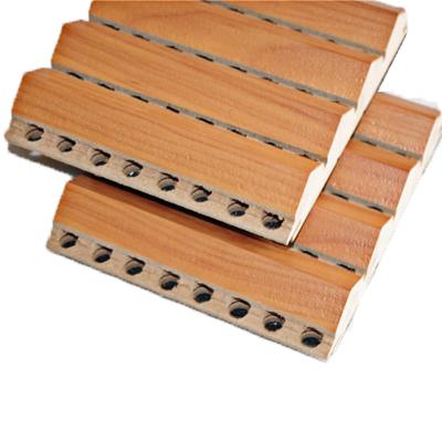 China Melamine Surface Slotted Wooden Grooved Acoustic Panel Sound Absorbing MDF Board for sale