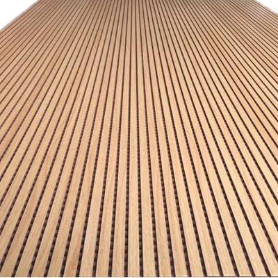 Cina Modello scolpito decorazione scanalato di legno del pannello acustico di assorbimento acustico in vendita