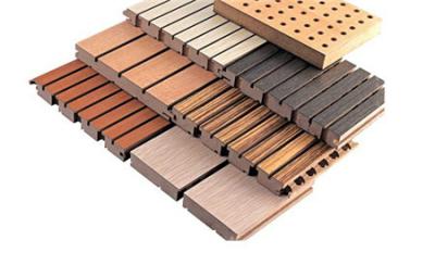 Pannello acustico scanalato di legno ambientale per il cinema Corridoio/biblioteca