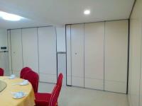 China Operable Movable Folding Partition Wall 65mm 85mm 100mm Melamine Surface Acoustic Room Divider for sale