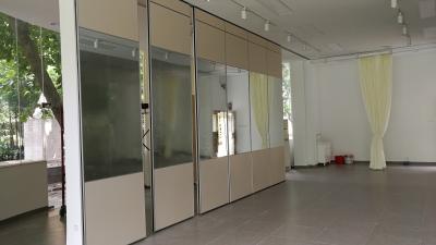 China Soundproof Leather Surface Sliding Partition Walls for Conference Hall / Movable Wall Dividers for sale