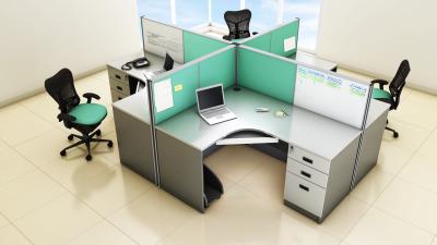 China Elegant Wooden Office Partition Walls 6 Staff Office Workstation Desk for sale