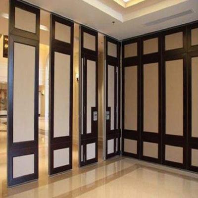 China Acoustic Operable Sliding Foldable Partition Wall Panels MDF Laminate Finish for sale
