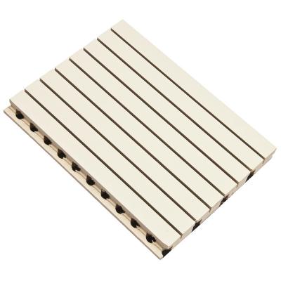 Cina il nero di legno del pannello di parete di assorbimento acustico di spessore di 18mm ritenuto indietro finisce in vendita